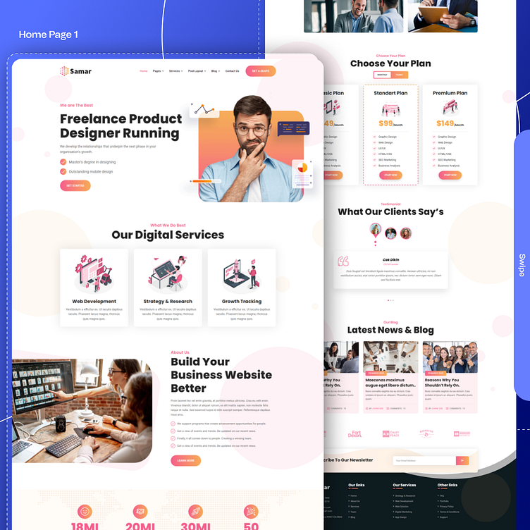 Samar - Creative Agency VueJS Template by Rahul Dev Sharma on Dribbble
