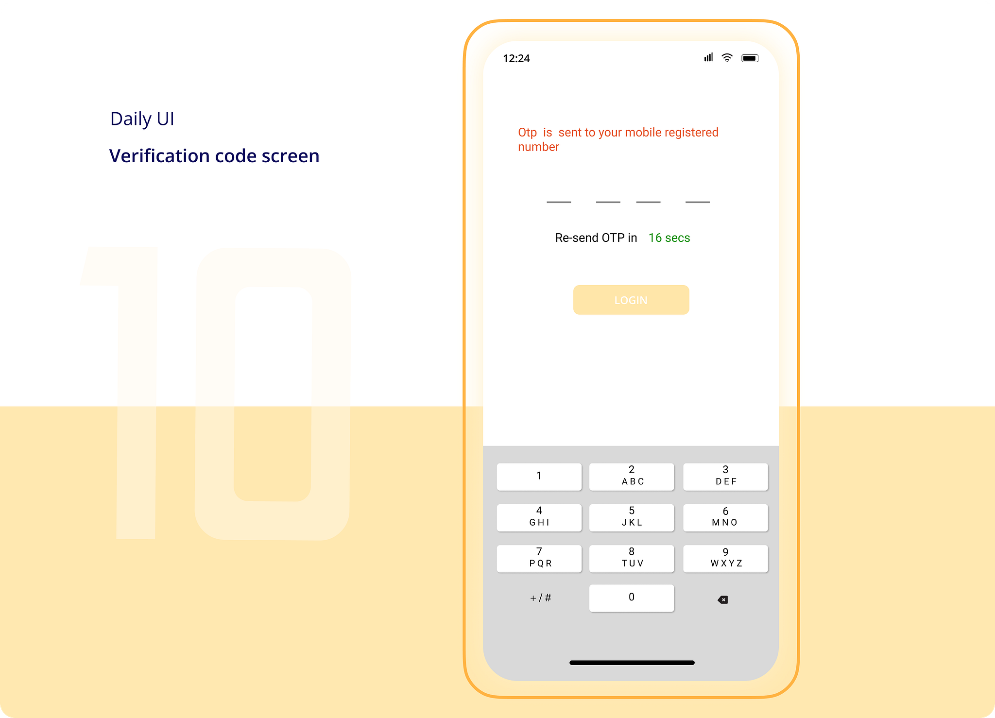Verification code screen by divi frenz on Dribbble