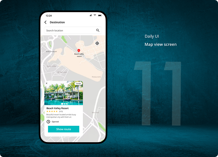 Map view screen by divi frenz on Dribbble