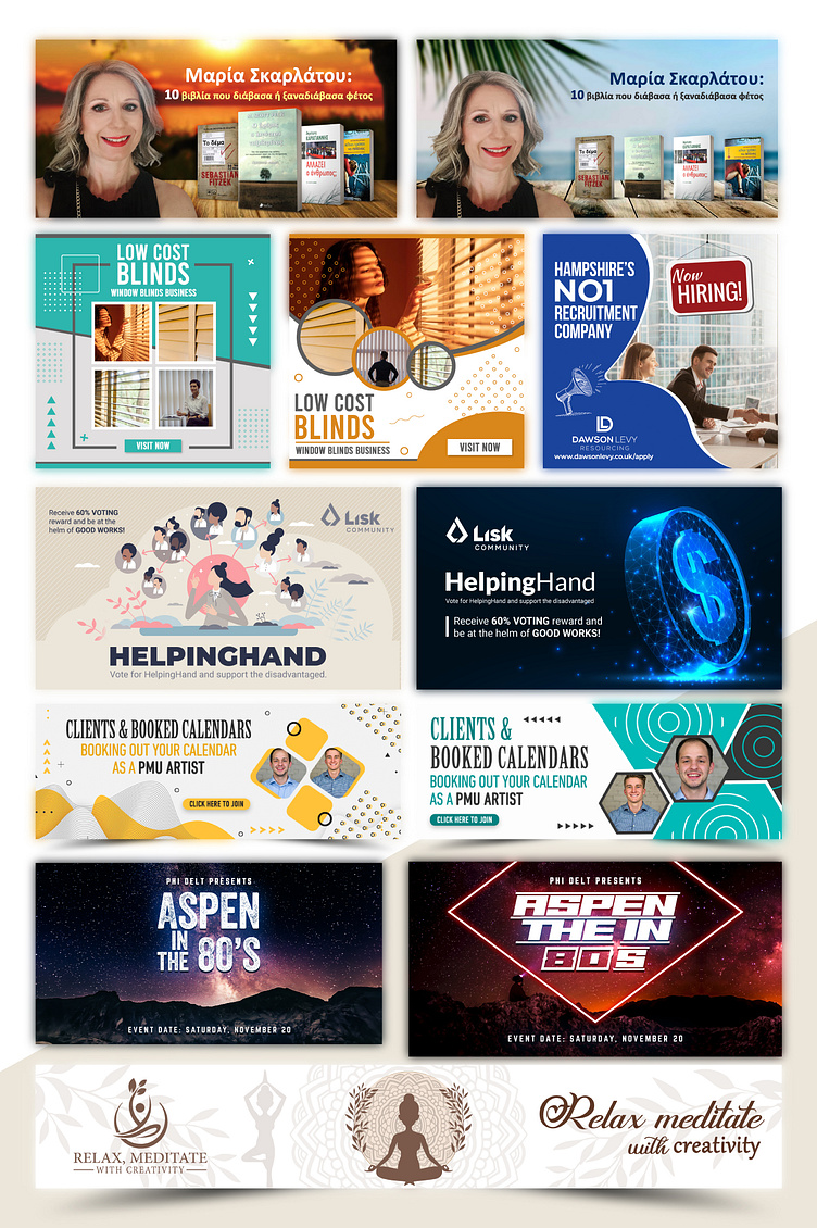 Multiple Banner Folio Design by Nishat Tasnim Maria on Dribbble