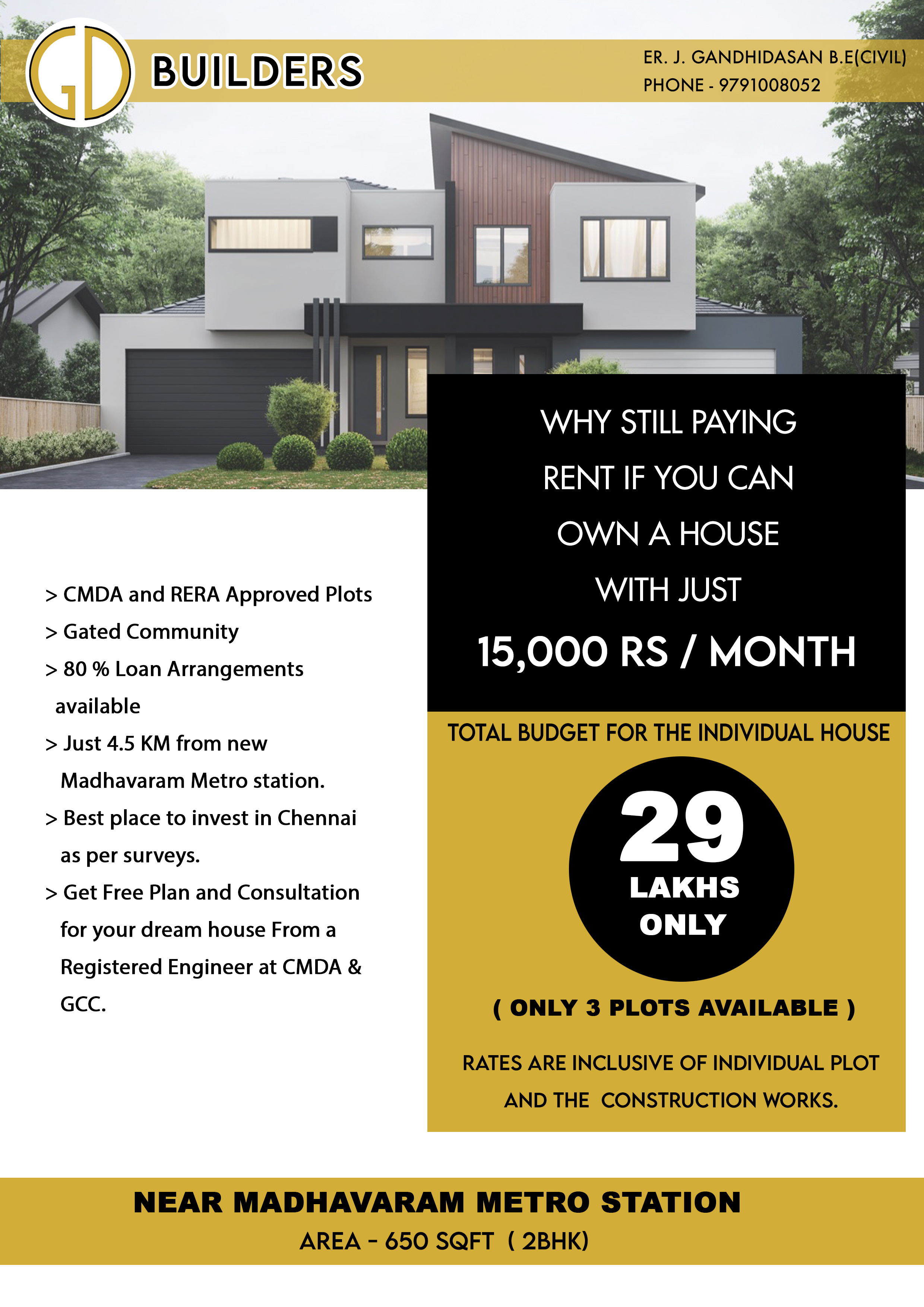 Poster Design for GD Constructions by Jaisha on Dribbble