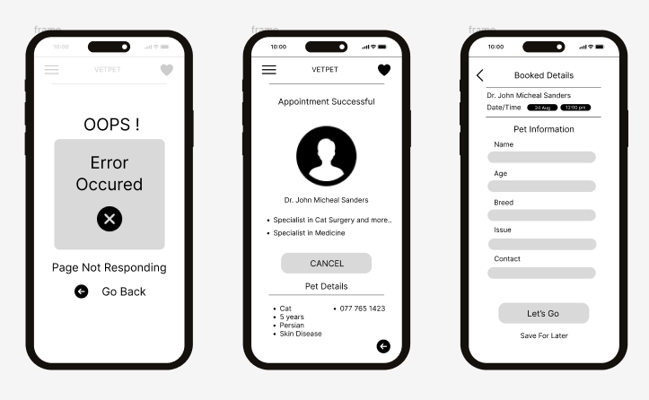Pet Clinic/Veterinary App Wireframe by Mohamed Althaf on Dribbble