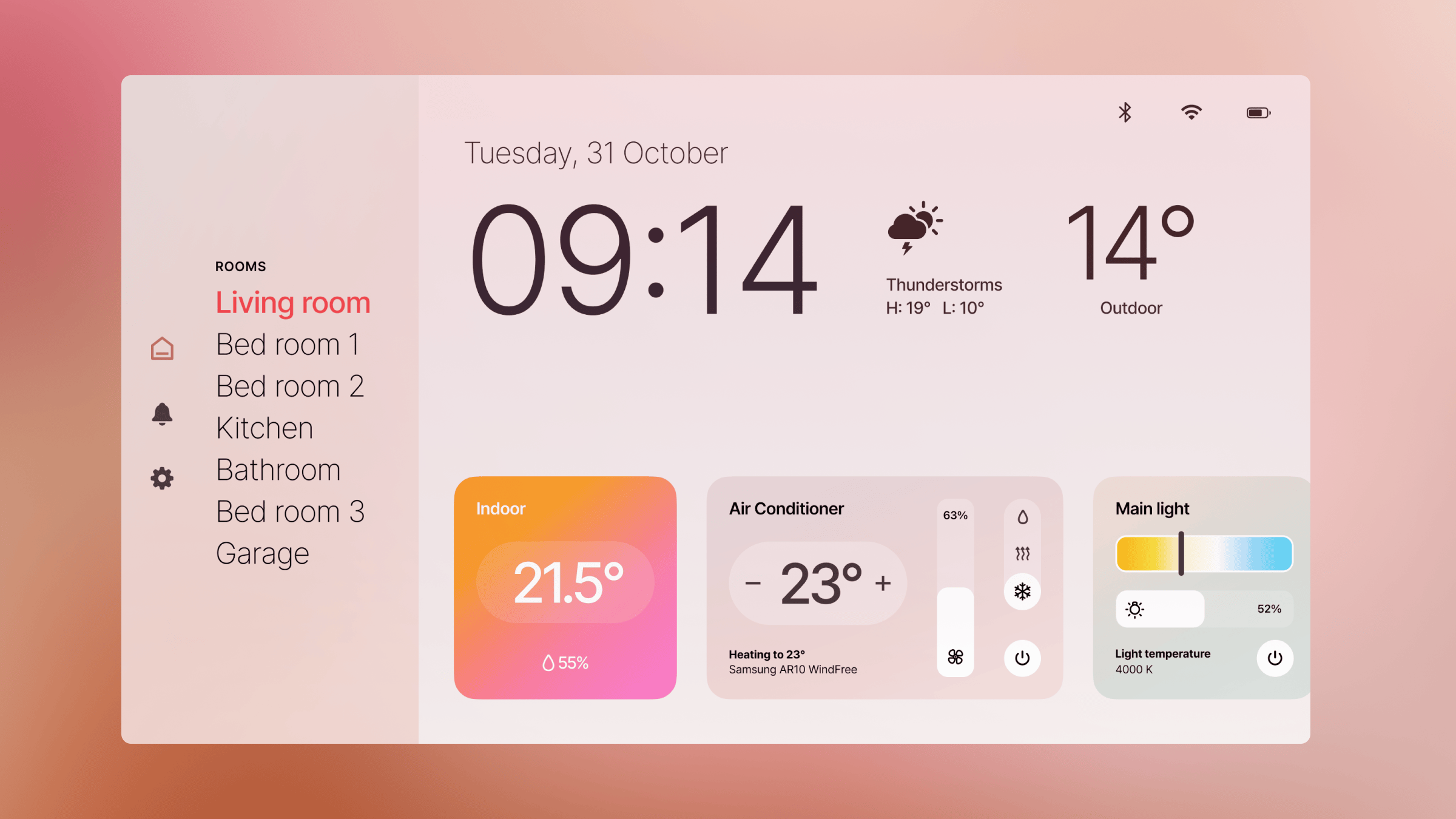 Smart Home Controller UI by Richard Gazdik on Dribbble