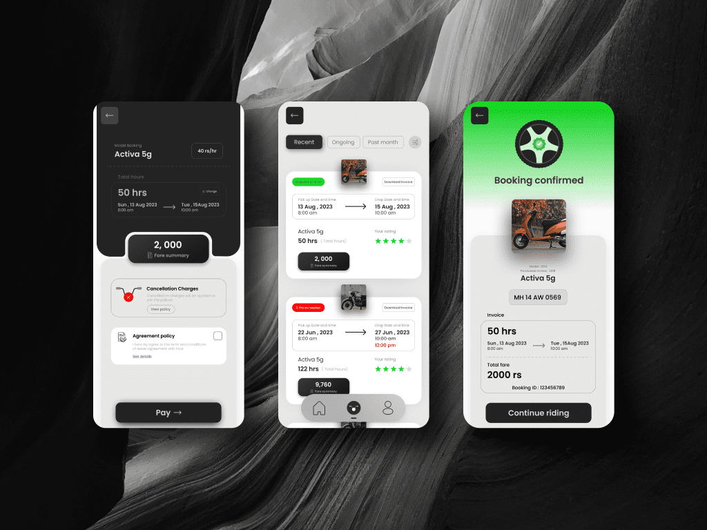 UI Design/ Ride Booking by Vansh nagarkoti on Dribbble