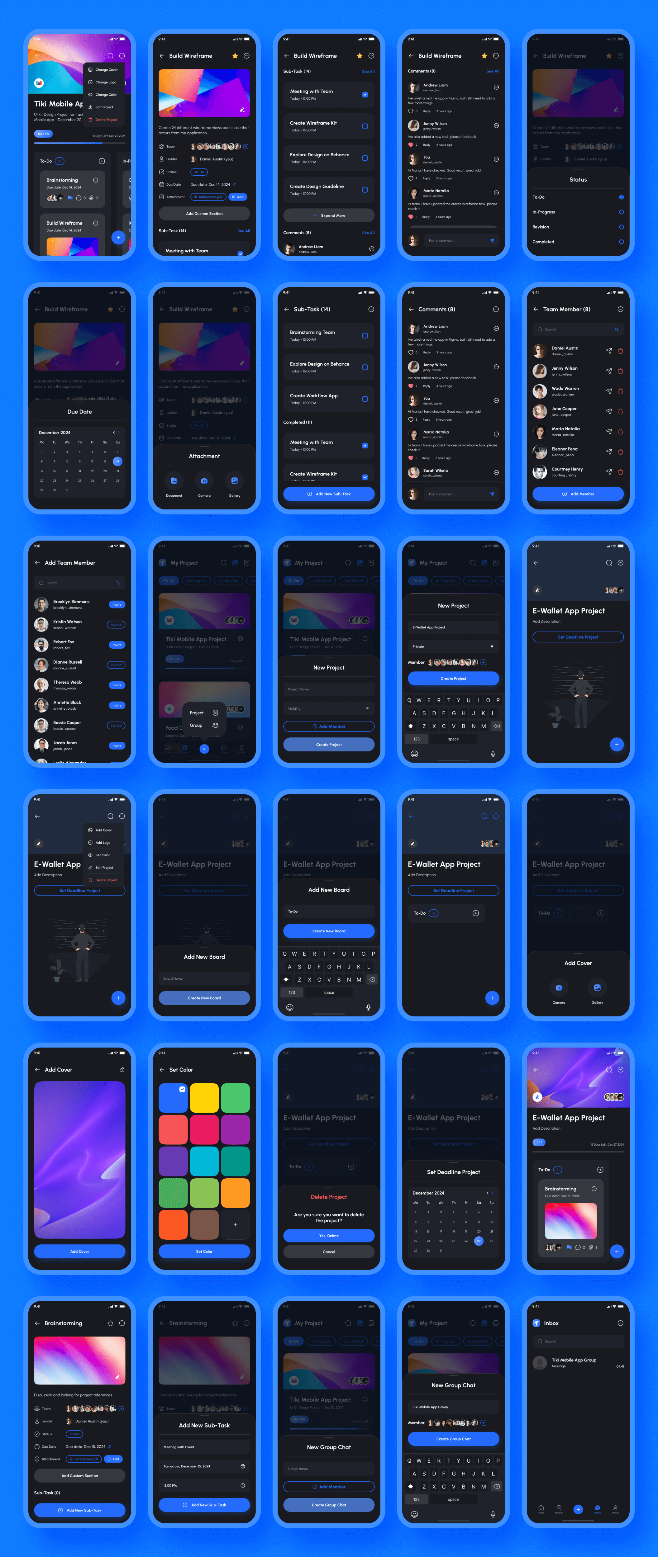 Taska - Task & Project Management App UI Kit by Sobakhul Munir Siroj on Dribbble