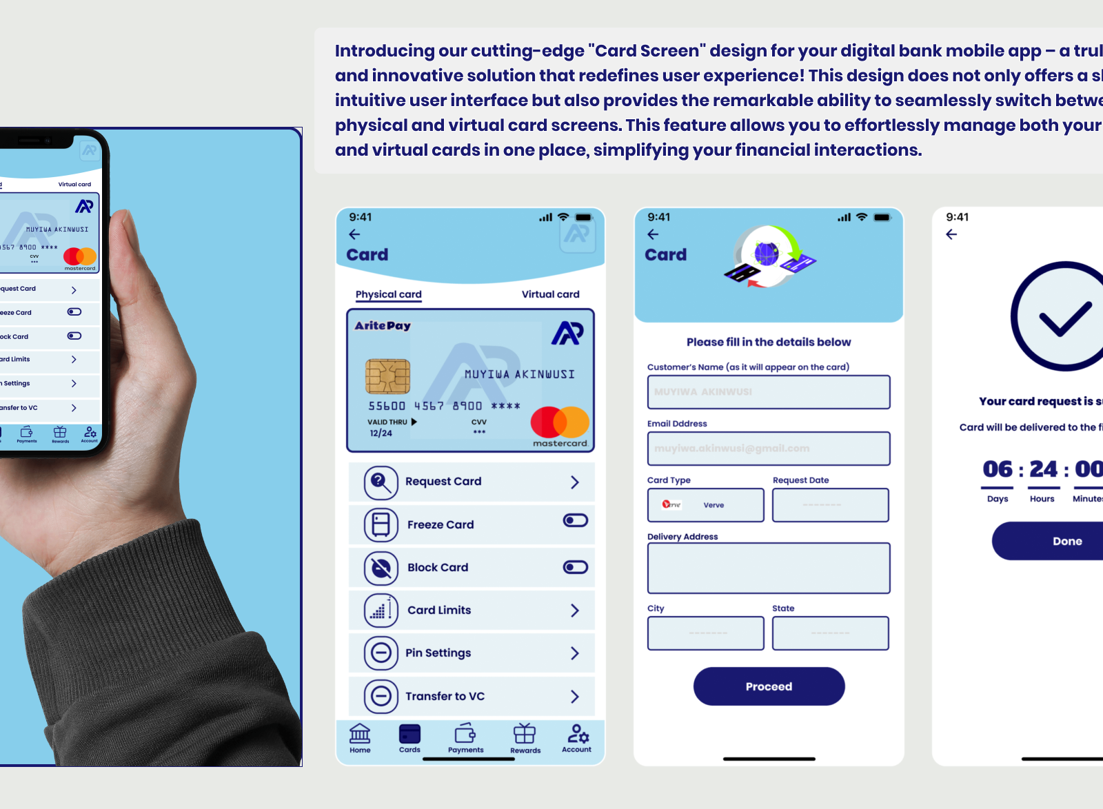 Card Screen by Muyiwa Akinwusi on Dribbble