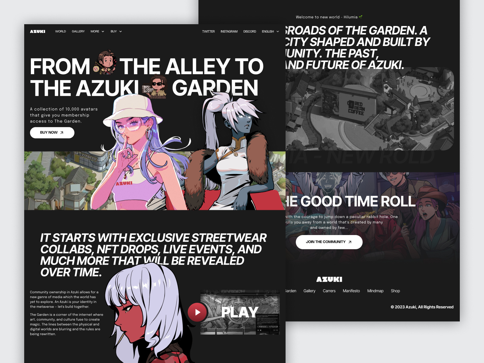 Azuki - NFT Landing pages 👺 by Panda Design 🐼 on Dribbble
