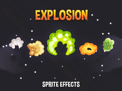 Explosion Vector Sprite Effects by 2D Game Assets on Dribbble