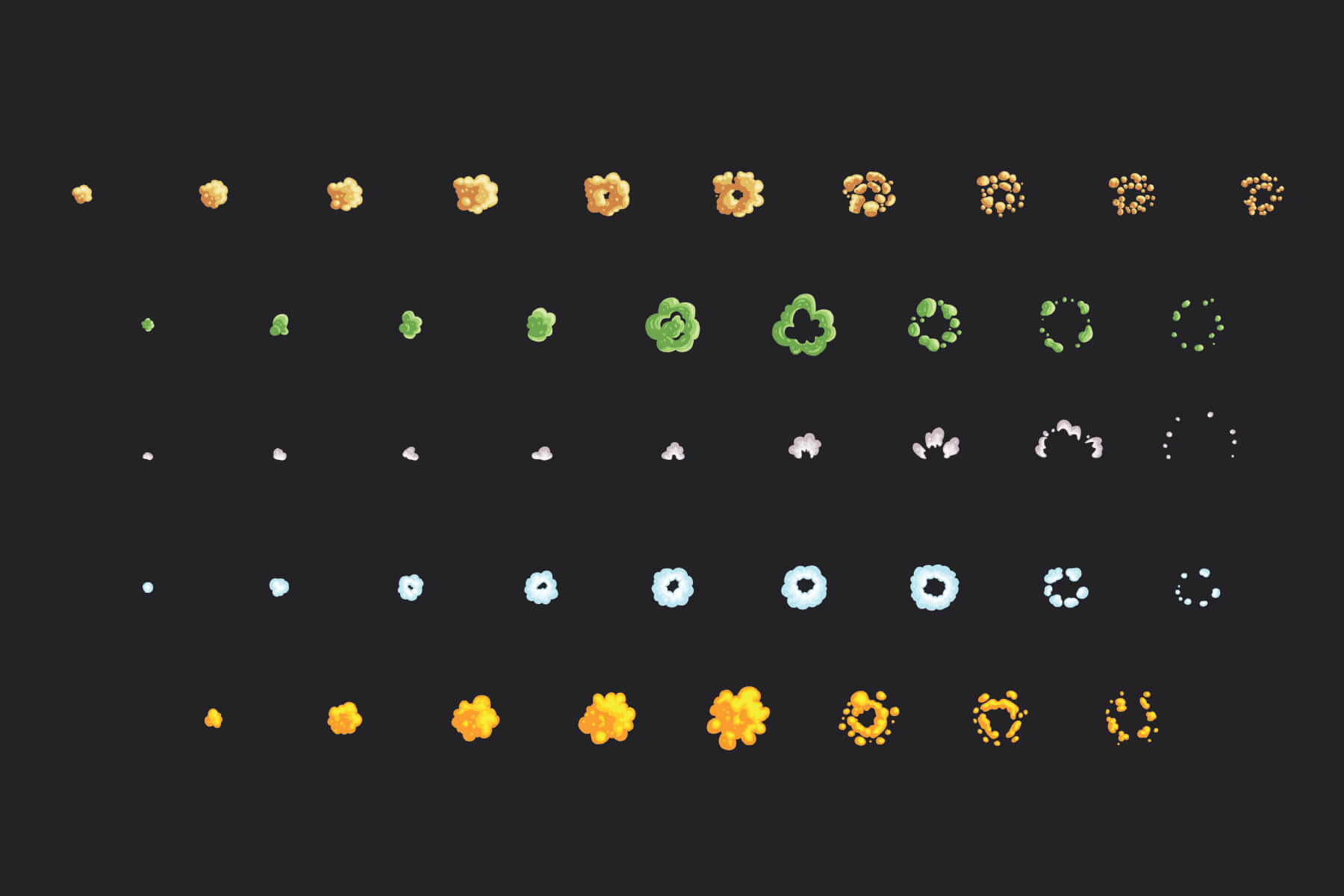 Explosion Vector Sprite Effects by 2D Game Assets on Dribbble