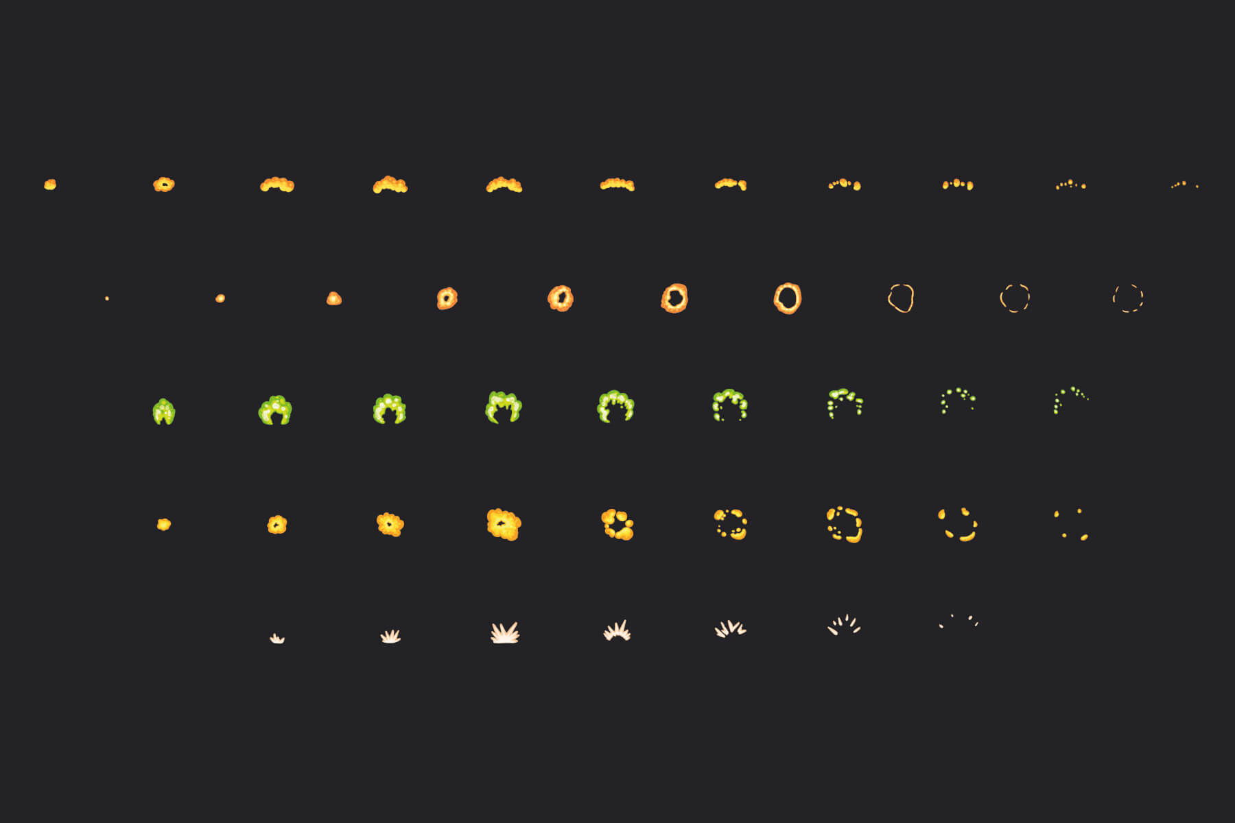 Explosion Vector Sprite Effects by 2D Game Assets on Dribbble