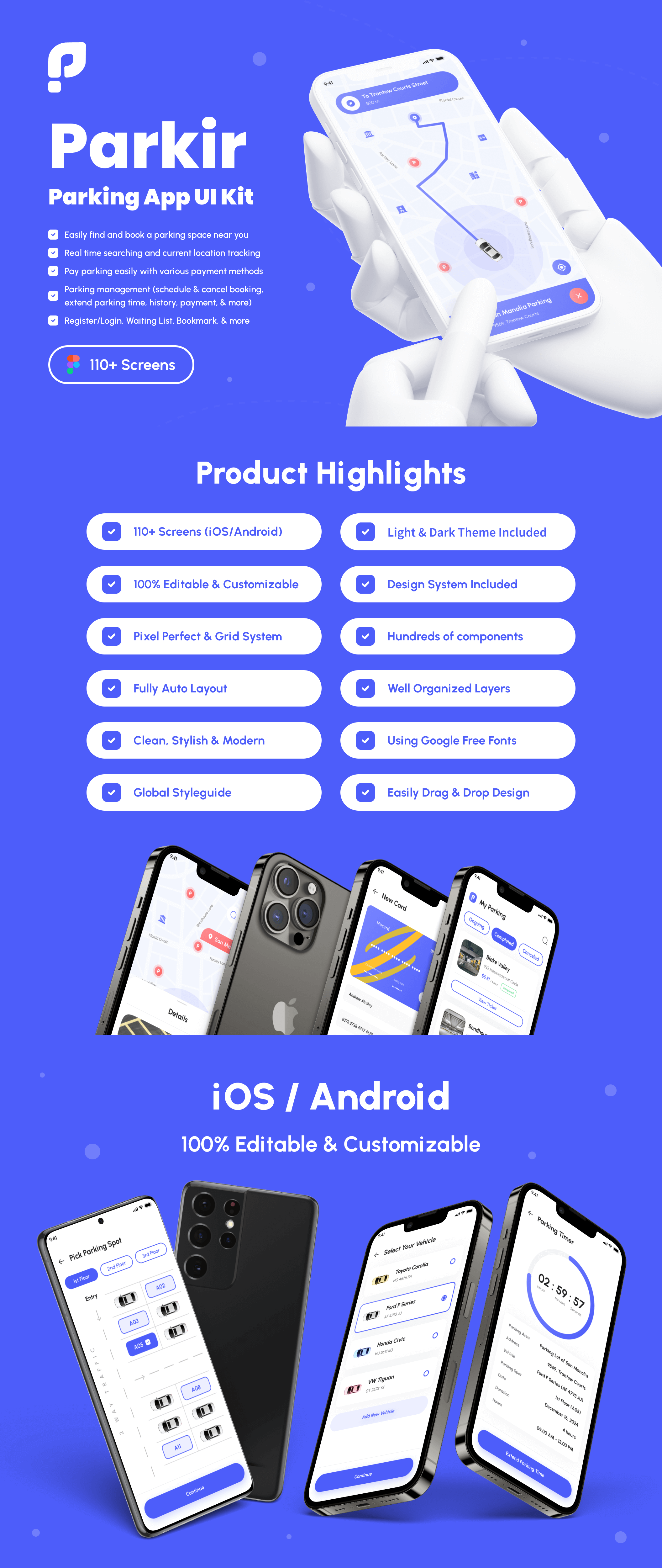 Parkir - Parking App UI Kit by Sobakhul Munir Siroj on Dribbble