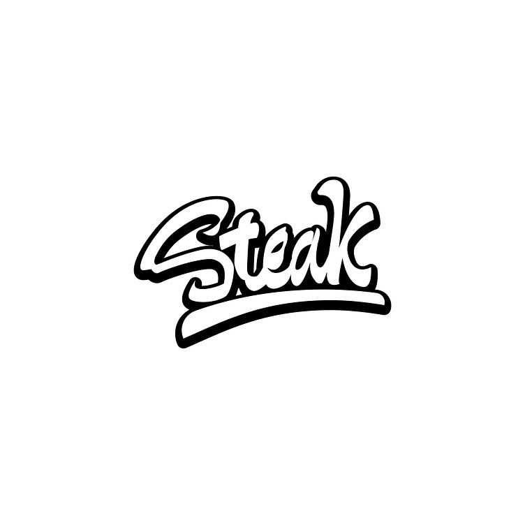 Steak Logo Lettering by feri on Dribbble