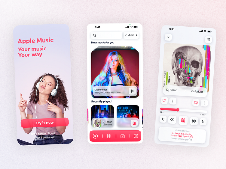 Apple Music Redesign by Nazarii Kapustynskyi on Dribbble