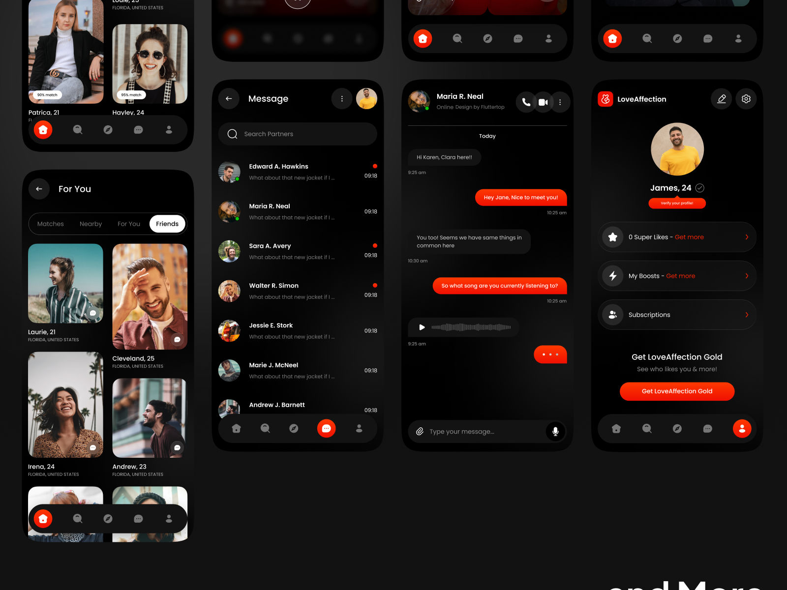 LoveAffection: Dating App UI Kit by Rishabh Rai for Fluttertop UIUX Studio on Dribbble