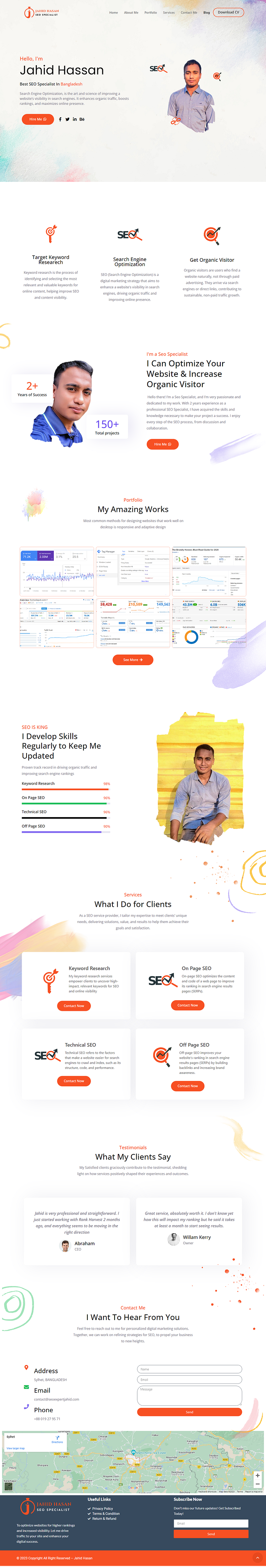 SEO PORTFOLIO WEBSITE by Humayun Hossen on Dribbble