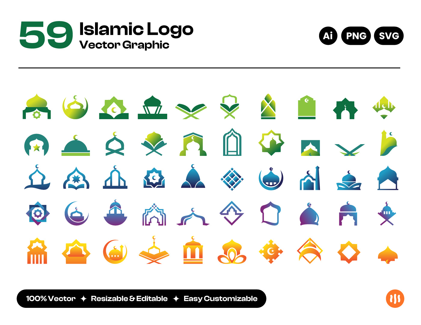 Islamic Logo Collection by Git Aset Studio on Dribbble