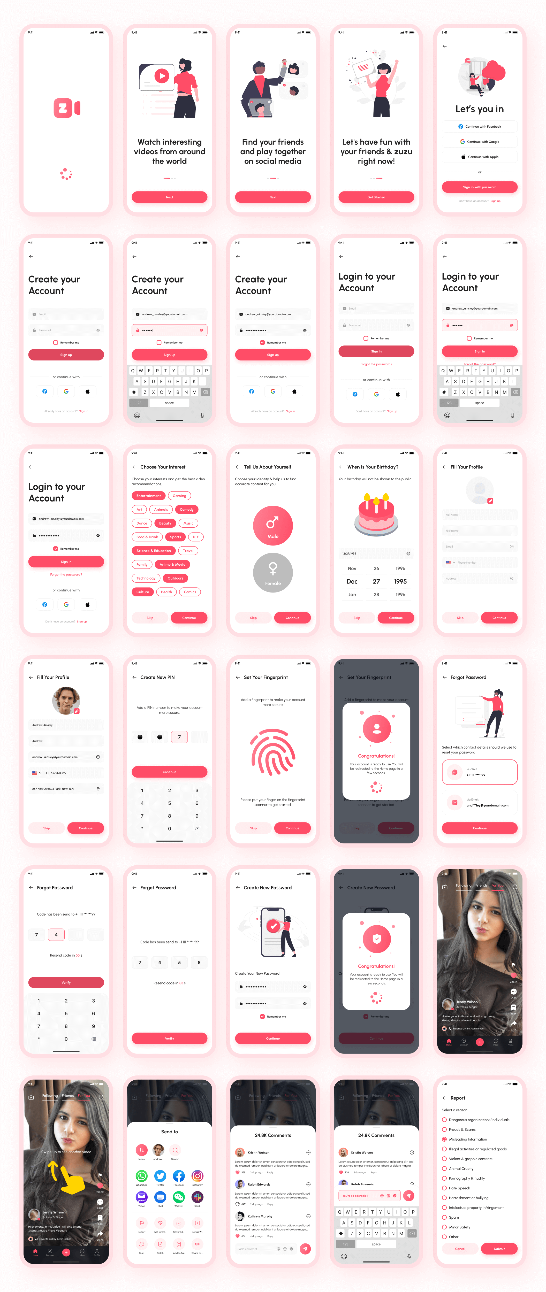 Zuzu - Short Video & Social Media App UI Kit by Sobakhul Munir Siroj on ...