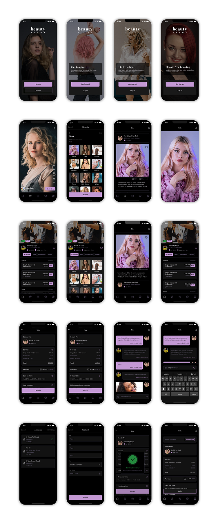 Salon App by Musab Abbasi on Dribbble