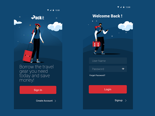 Login Screen designs, themes, templates and downloadable graphic ...