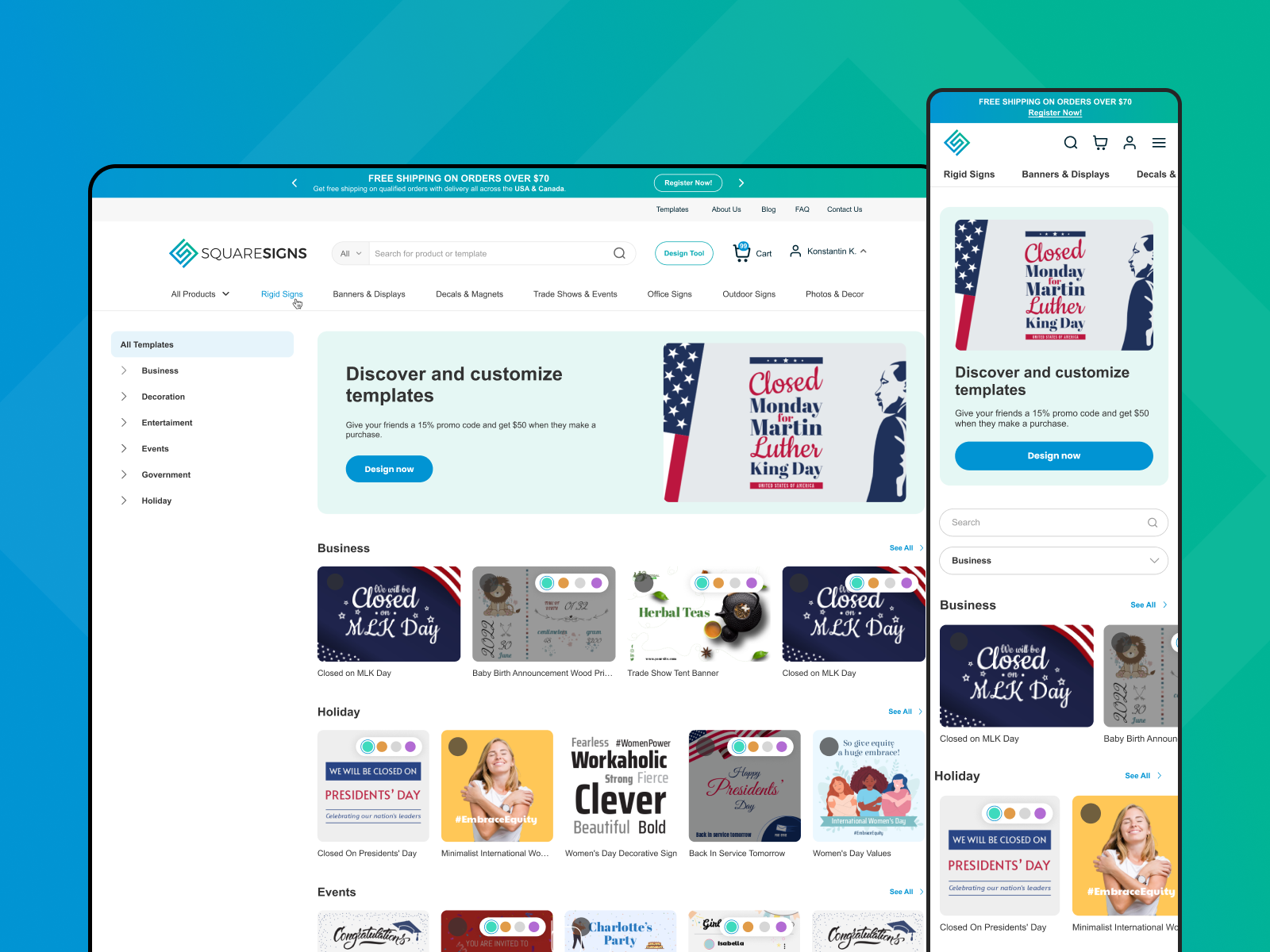Square Signs Templates Page by Vladimir on Dribbble