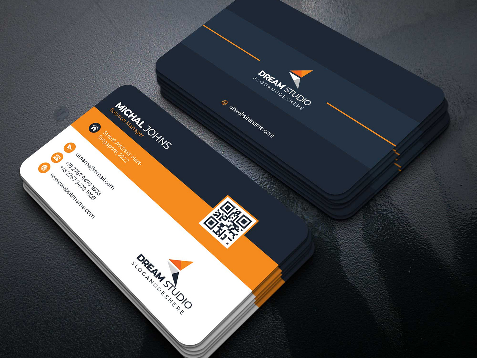 Dream studio visiting card design by The Mars Designer on Dribbble