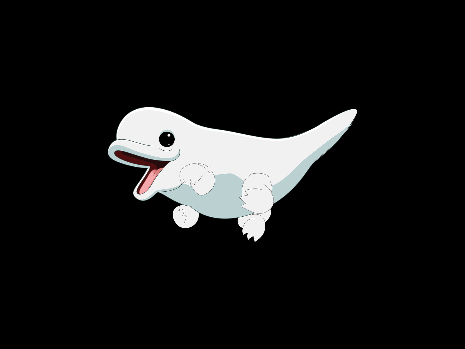 2D Whale Art by Wekwii on Dribbble