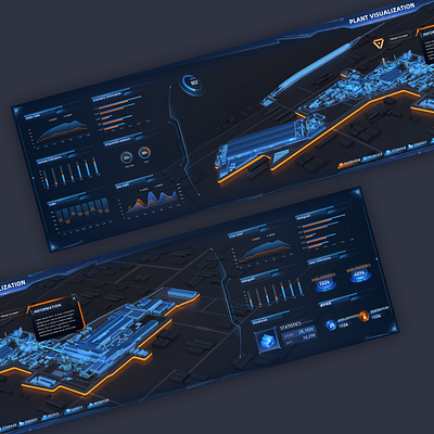 Large screen visualization by kylinkong on Dribbble