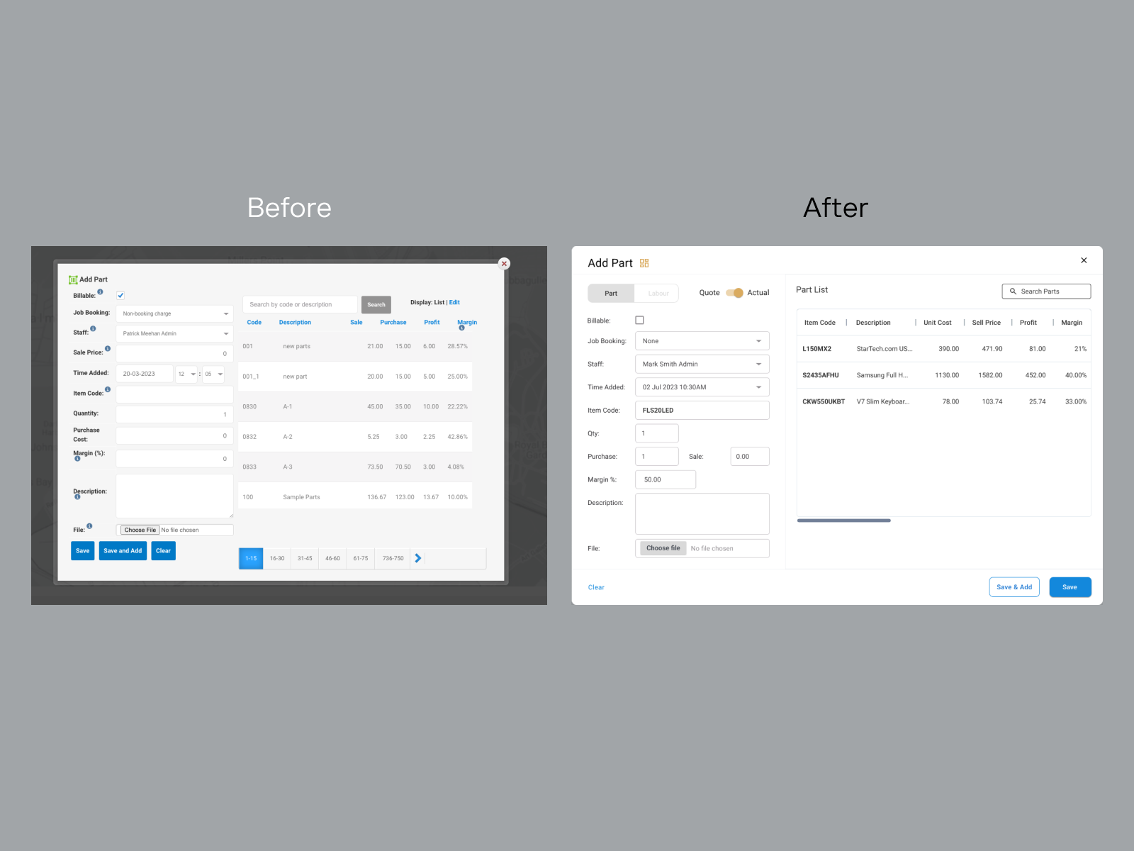 Charges UI Modal (B2B) by Patrick W Meehan on Dribbble