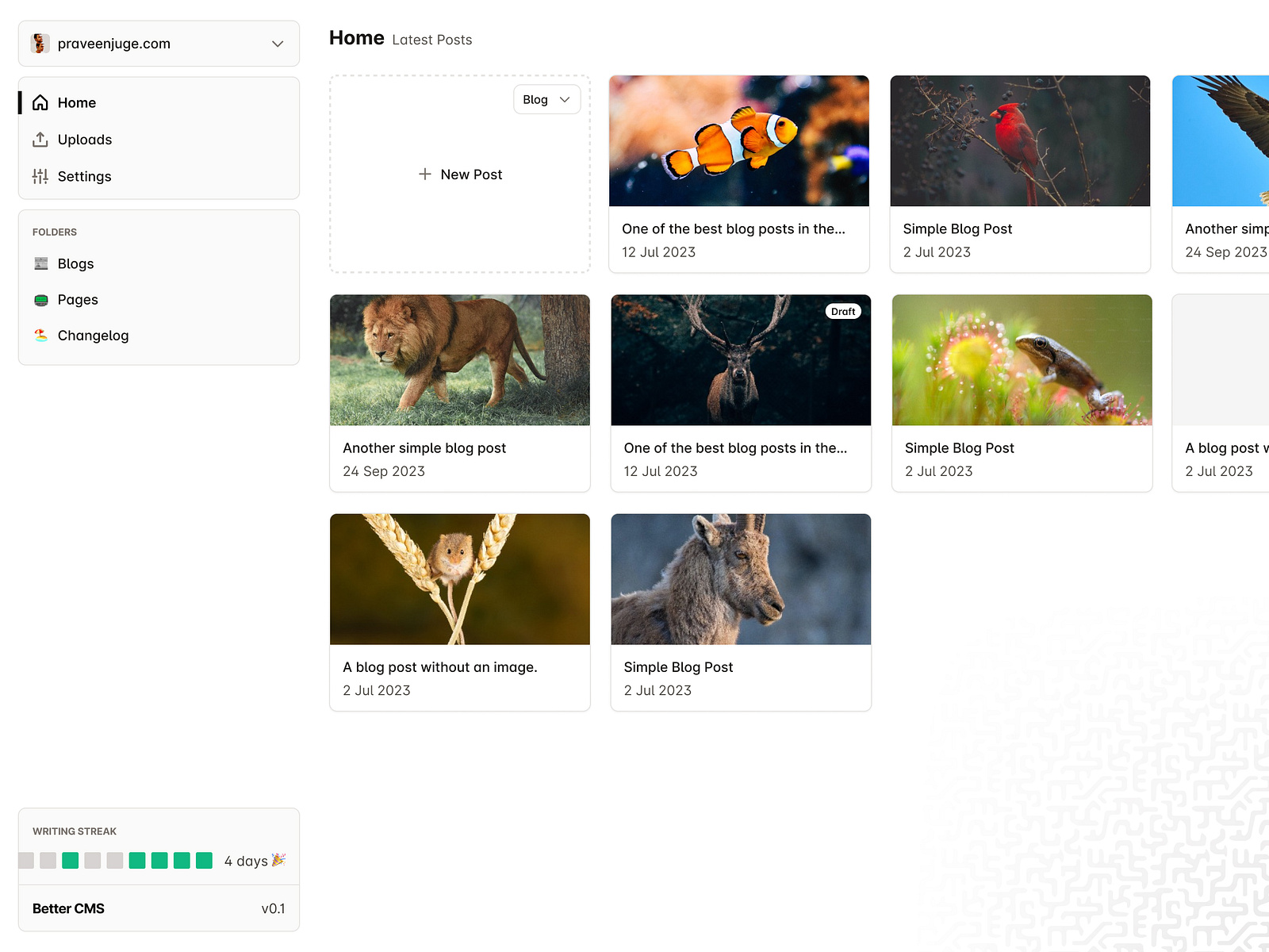 Simple Cms Design By Praveen Juge On Dribbble