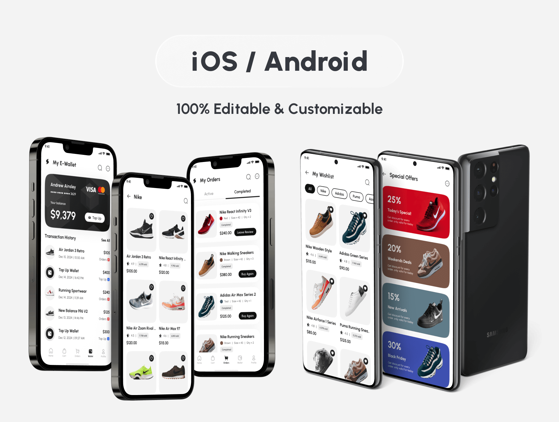 Shoea - Sneakers & Shoes E-Commerce App UI Kit by Sobakhul Munir Siroj on Dribbble