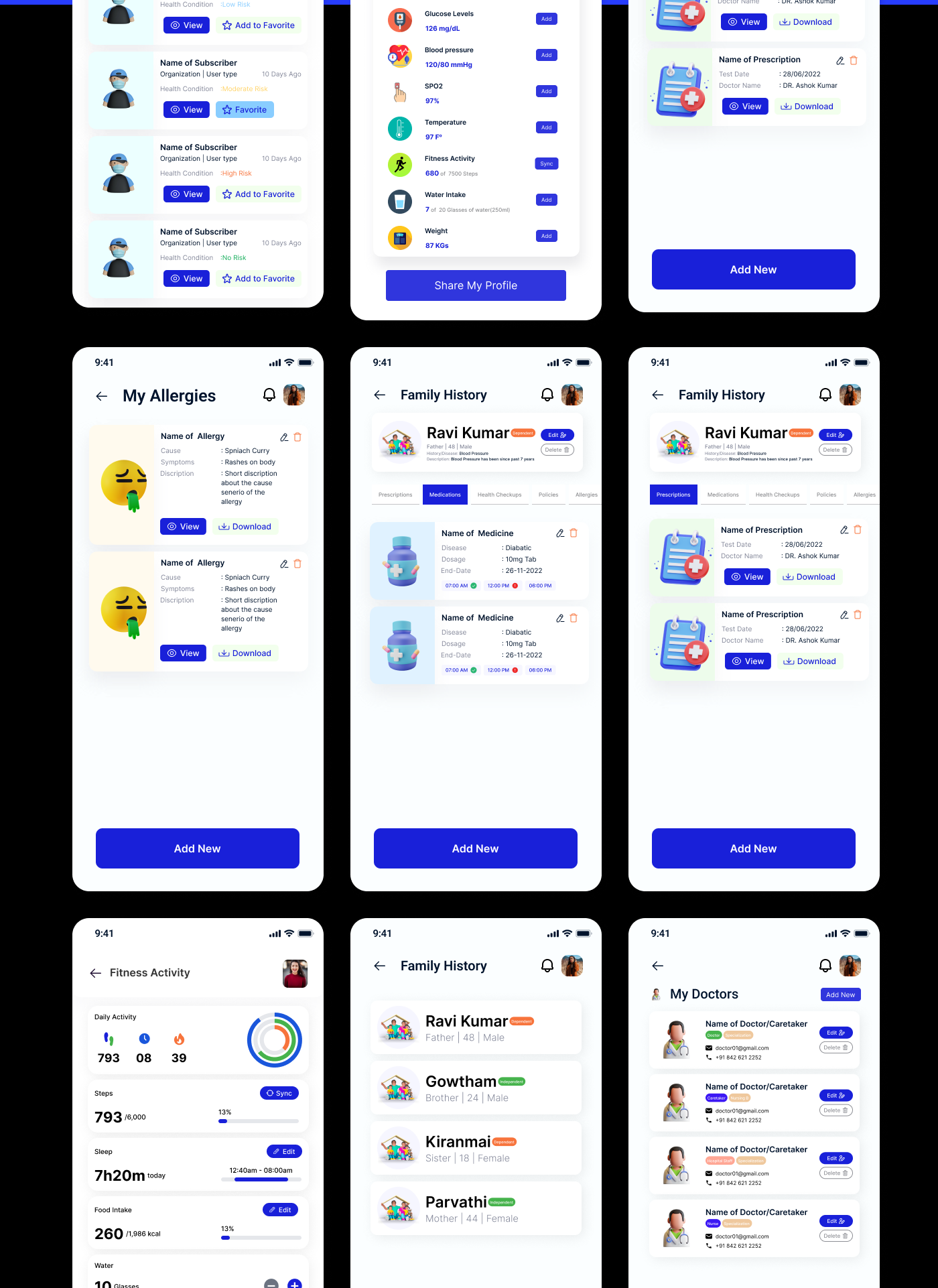 Healtrak Mobile App - Health Data Management Case Study by ZenXpod on Dribbble