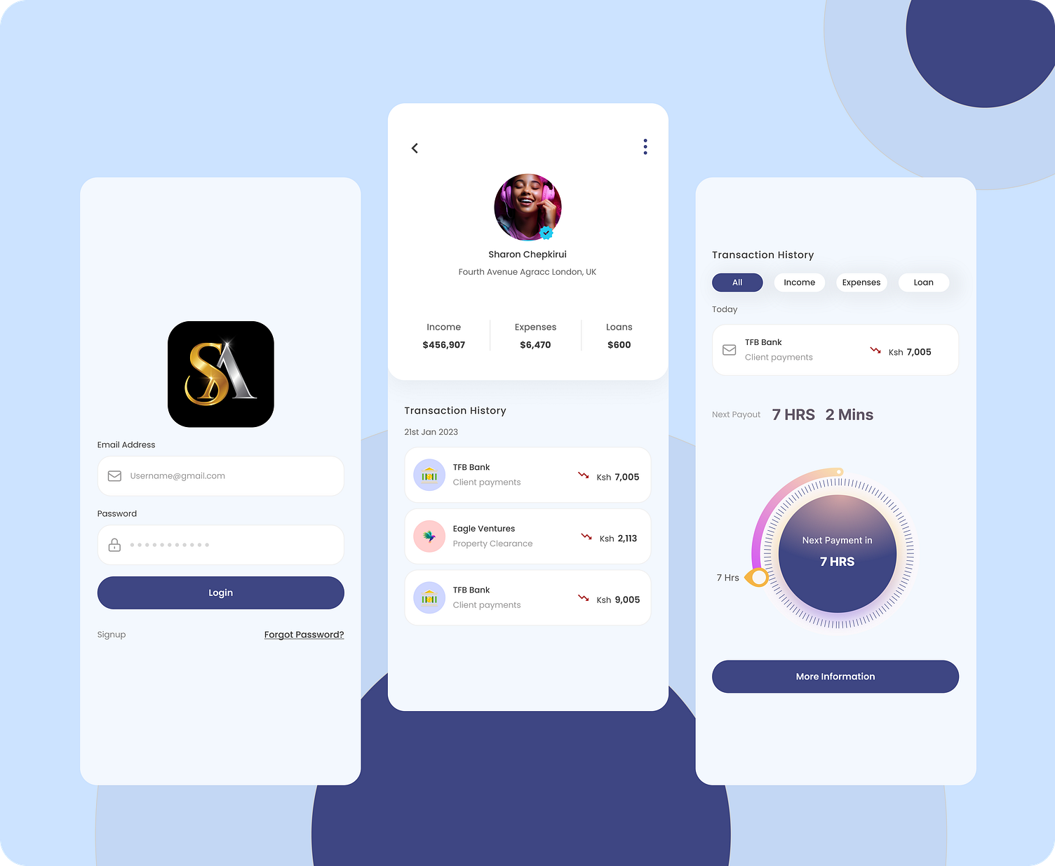 Loan Tracker Mobile App UI Design by Sharon Chepkirui on Dribbble