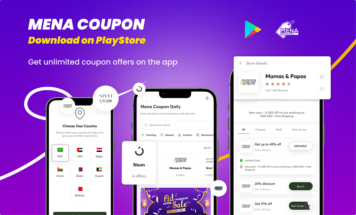 Mena Coupon app UI UX - React Native by Rasel khan on Dribbble