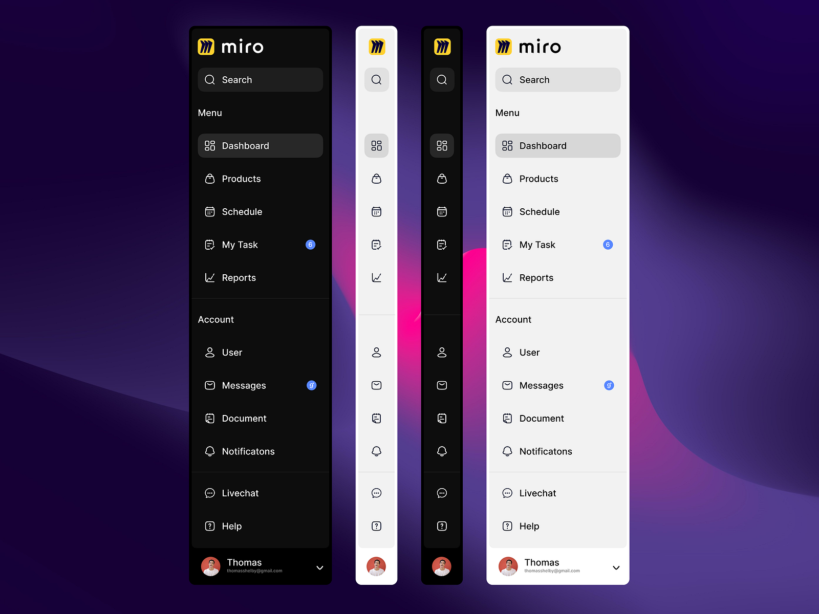 Sidebar Navigation - UI Kit by Pragadees.xd on Dribbble
