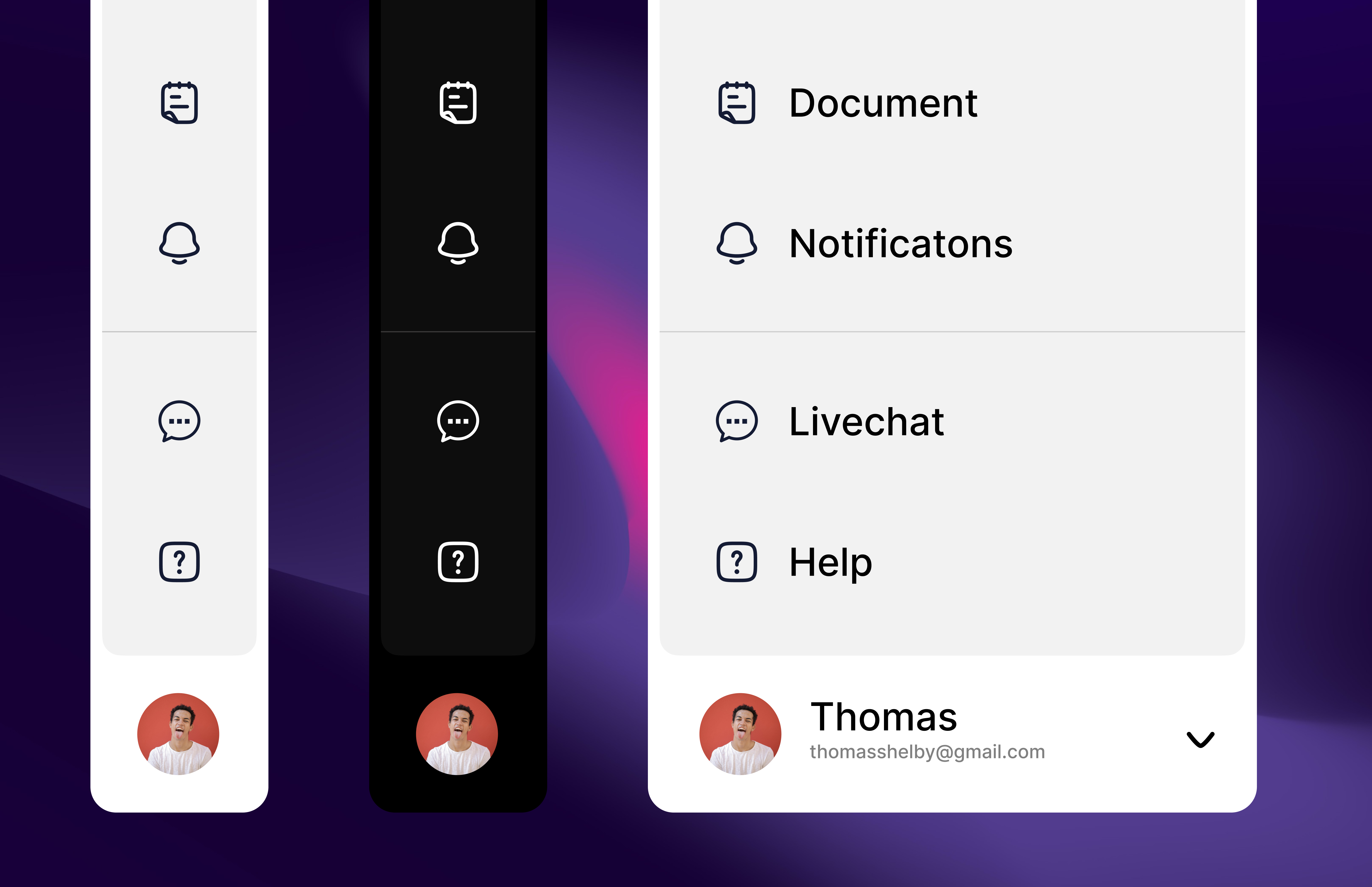 Sidebar Navigation - UI Kit by Pragadees.xd on Dribbble