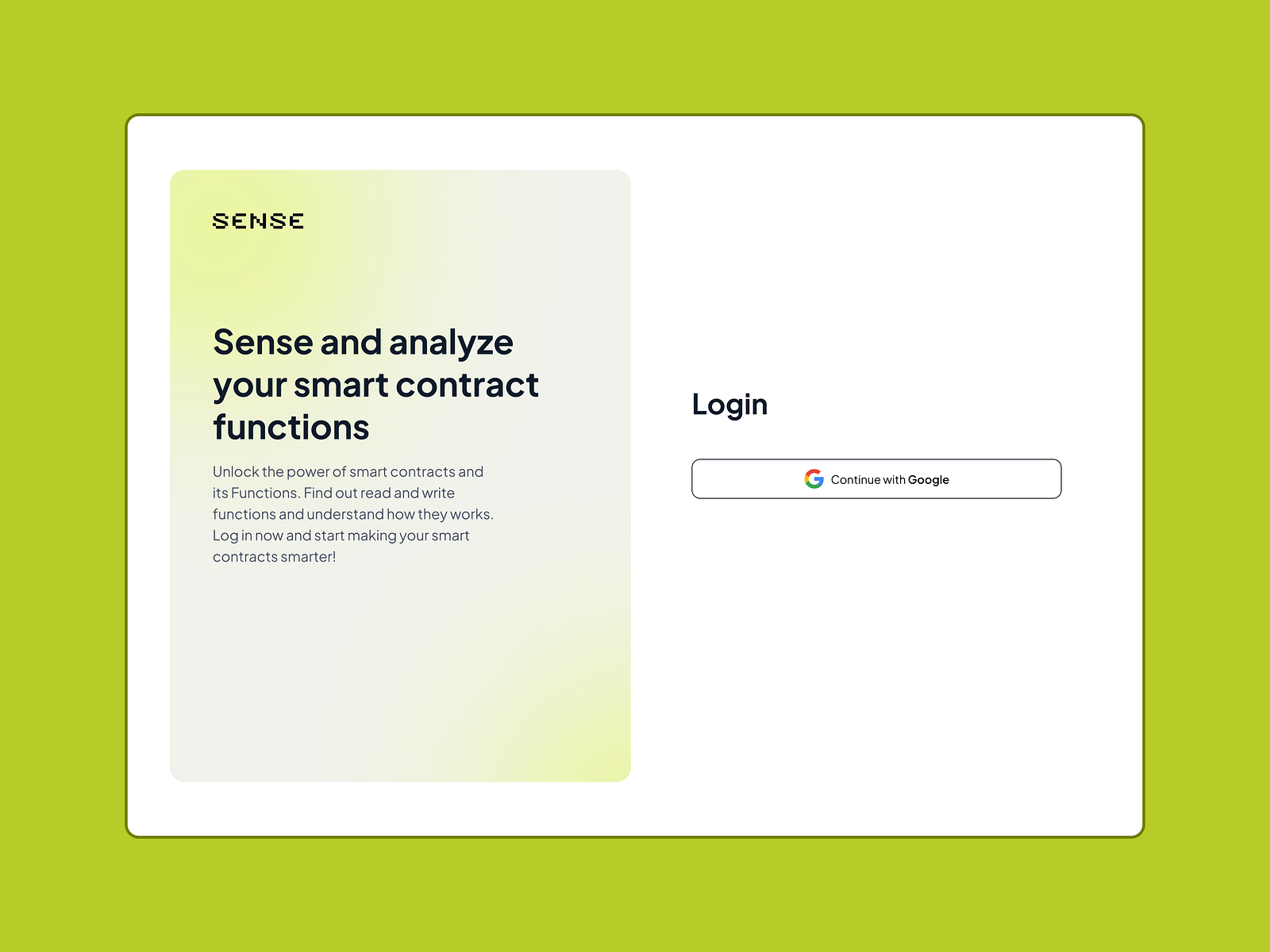 Sense login page by Sepanta Pouya on Dribbble