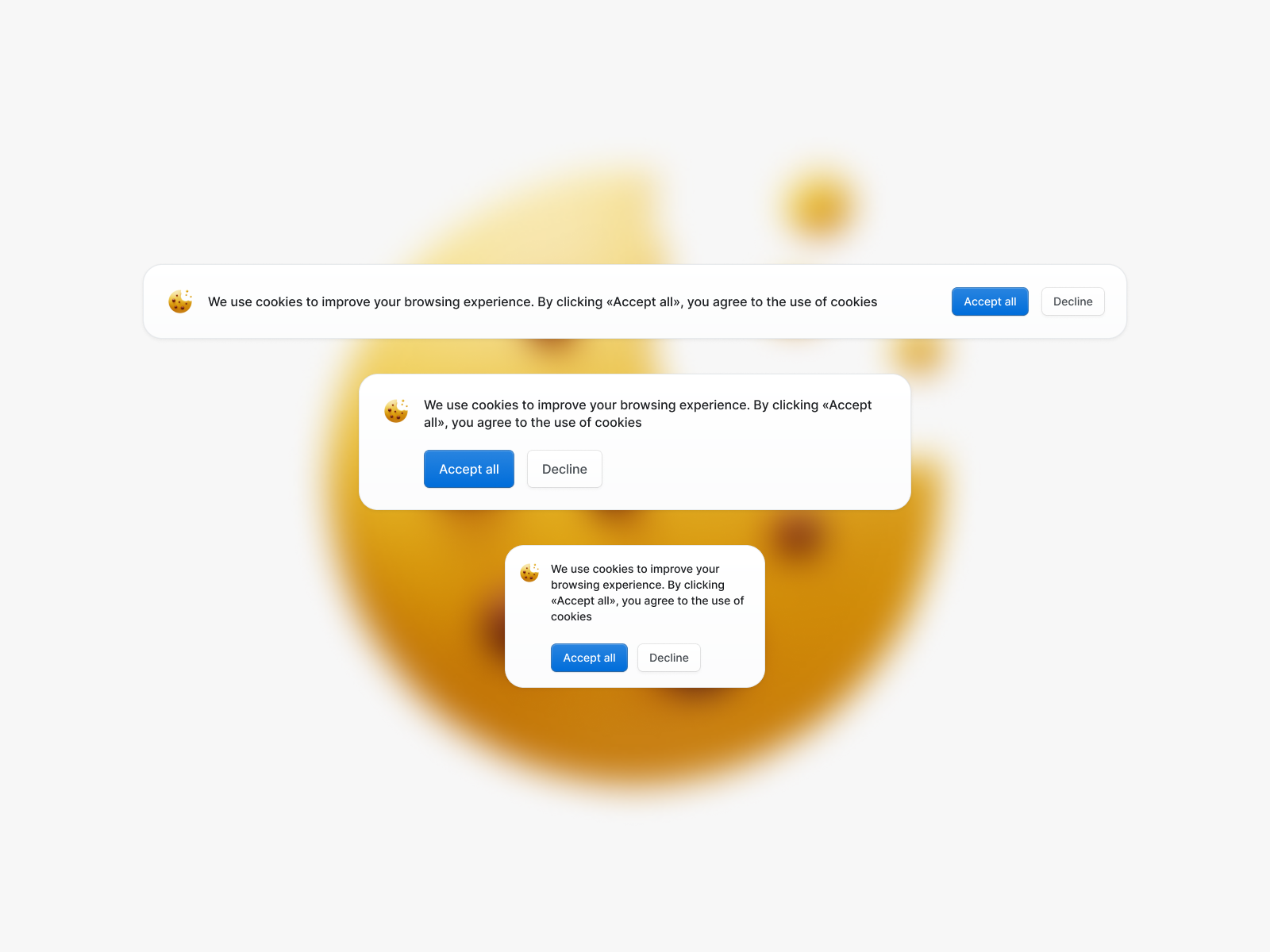 Cookies Banner UI Design 🍪 by Sunfil ☀︎ on Dribbble