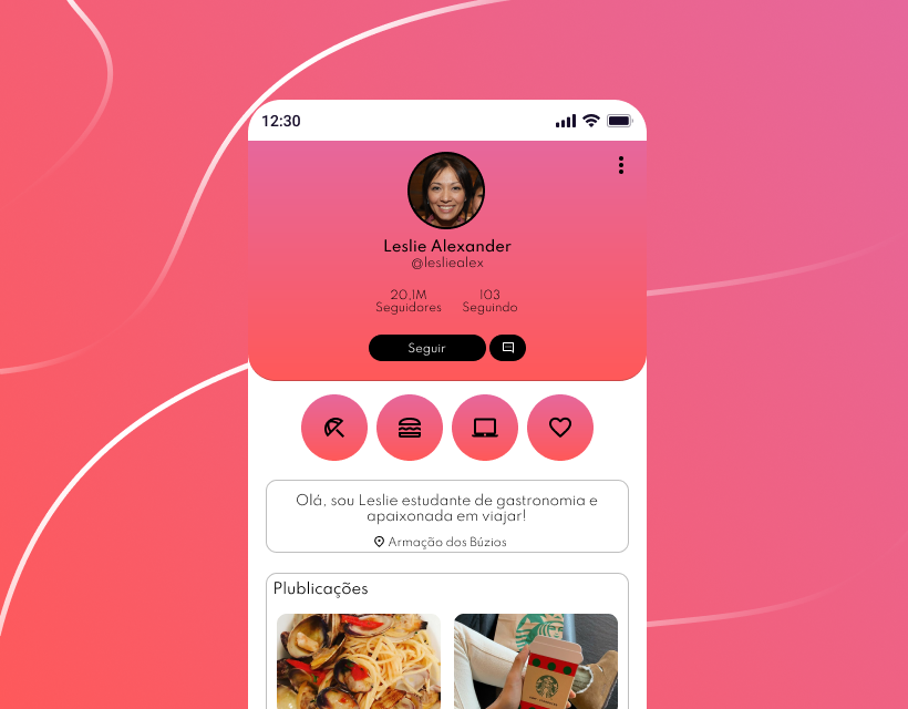 6 Daily UI - User Profile - Social Network by Raissa Ellen on Dribbble