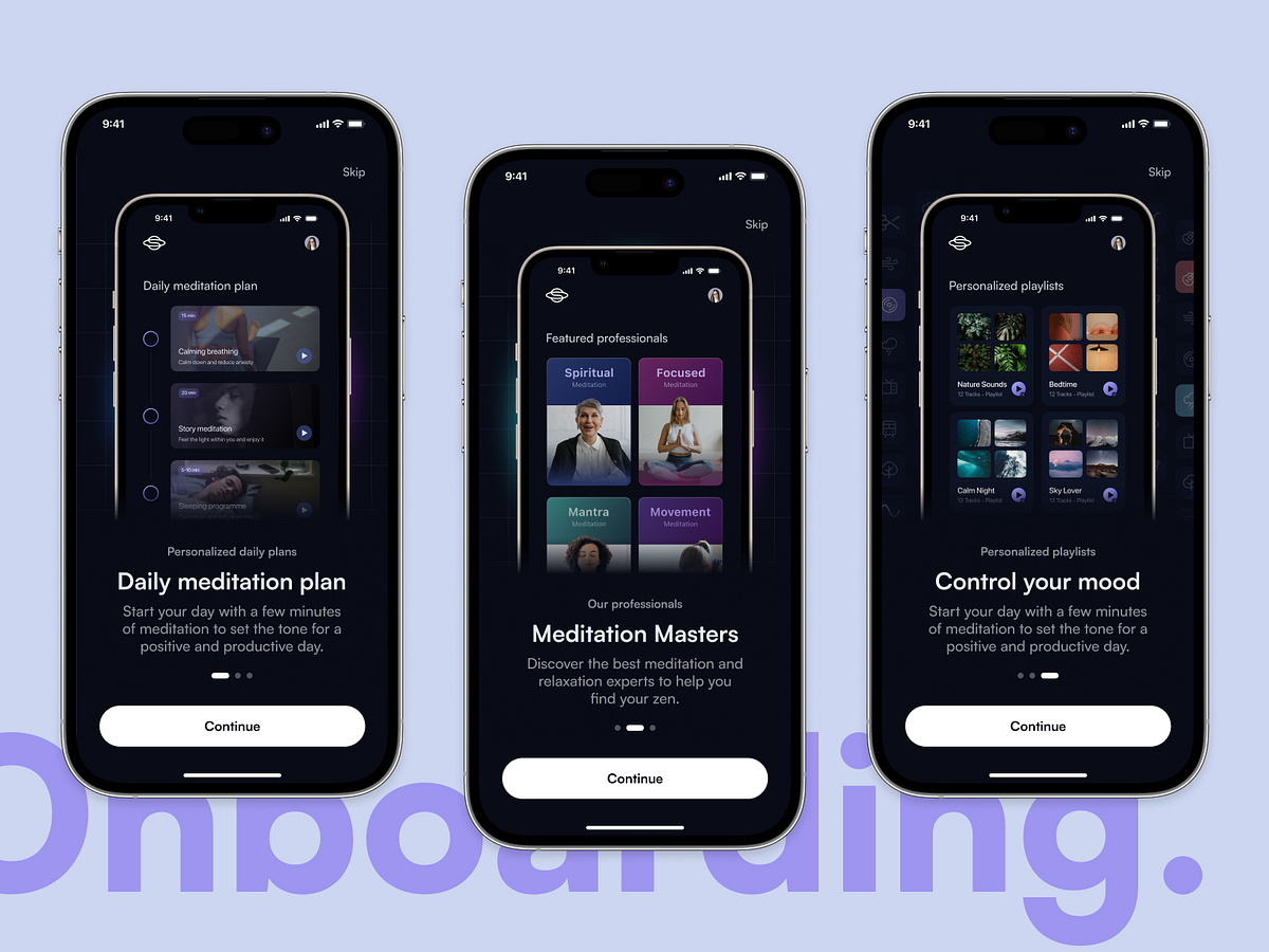 Onboarding screens by Fedi Chaouch on Dribbble