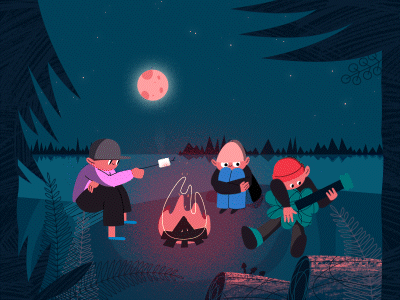 Camp animation by Heidy_Qs on Dribbble