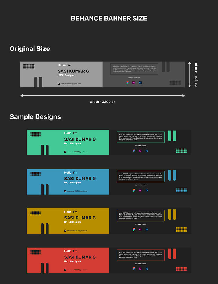 Behance Banner Size And Model Designs By Sasikumar G On Dribbble