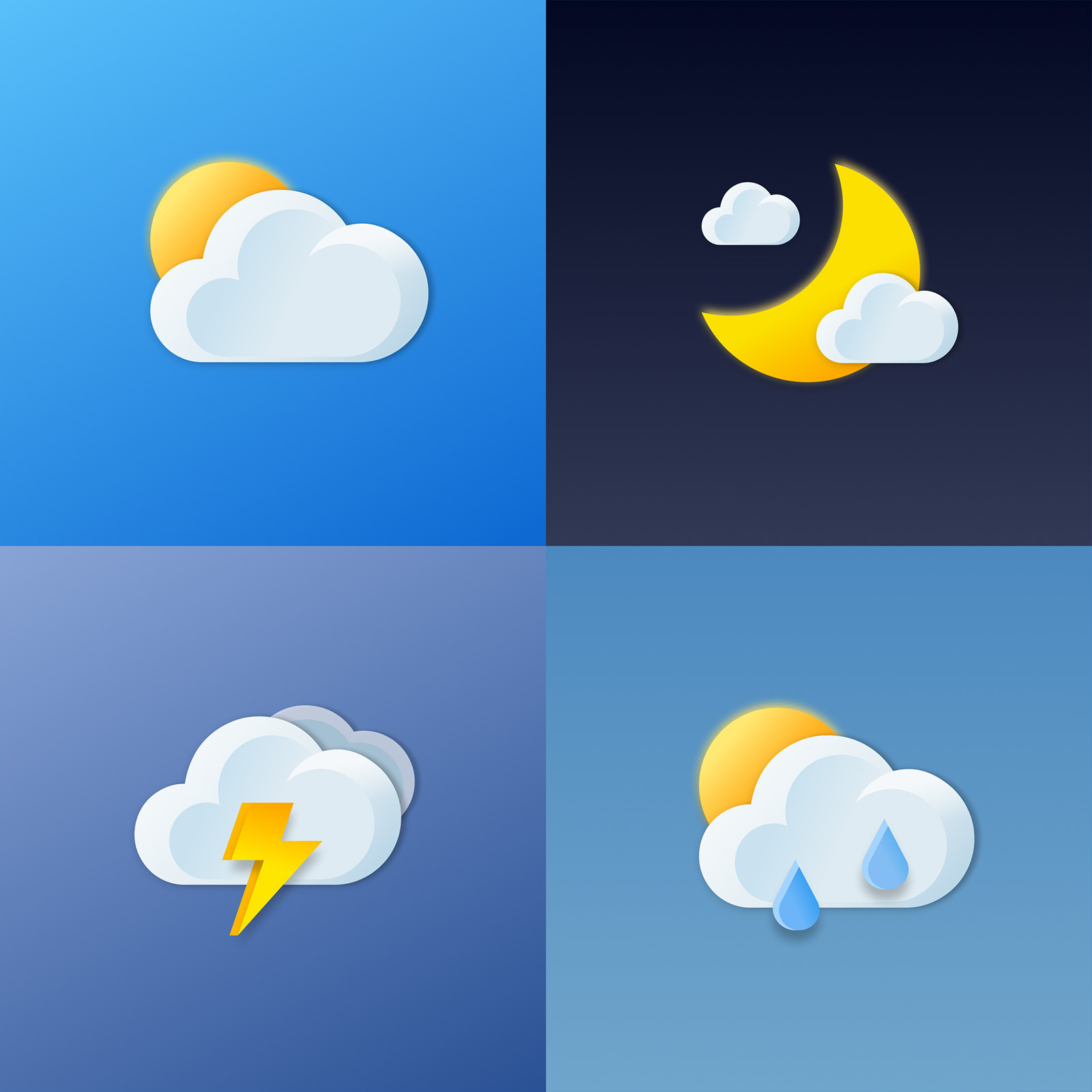 MSFT Windows 11 - Weather Icon System Design by Mark Alvis on Dribbble