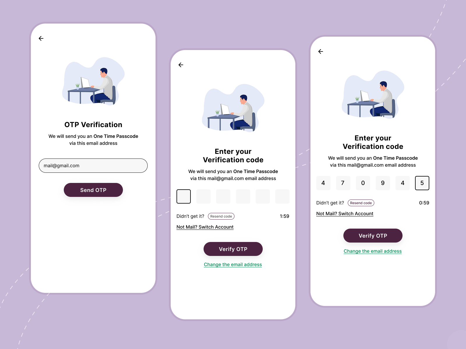 OTP Verification UI by Omar Faruk on Dribbble