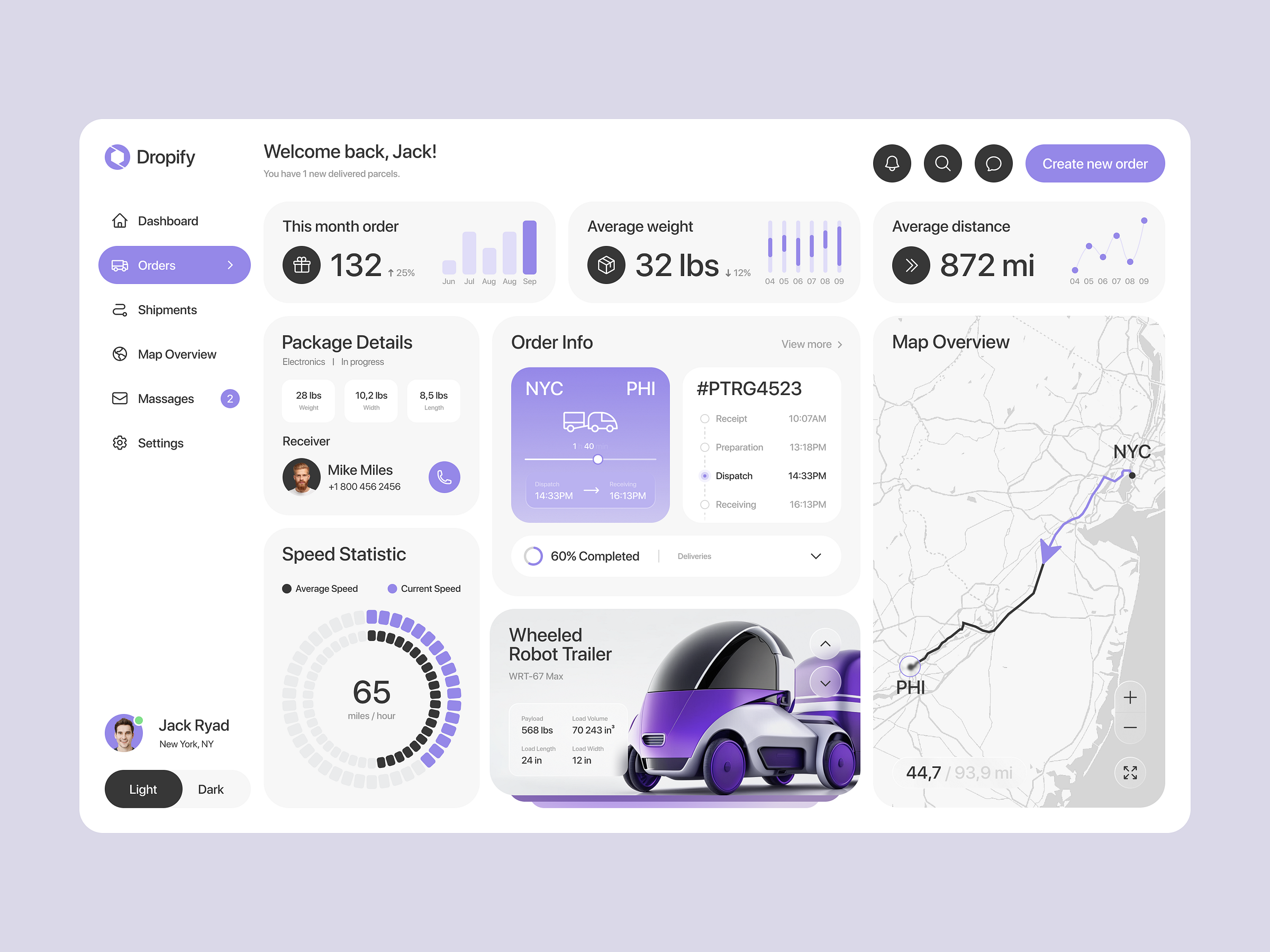 Dropify - AI Robot Delivery Website by Levi Wilson for QClay on Dribbble