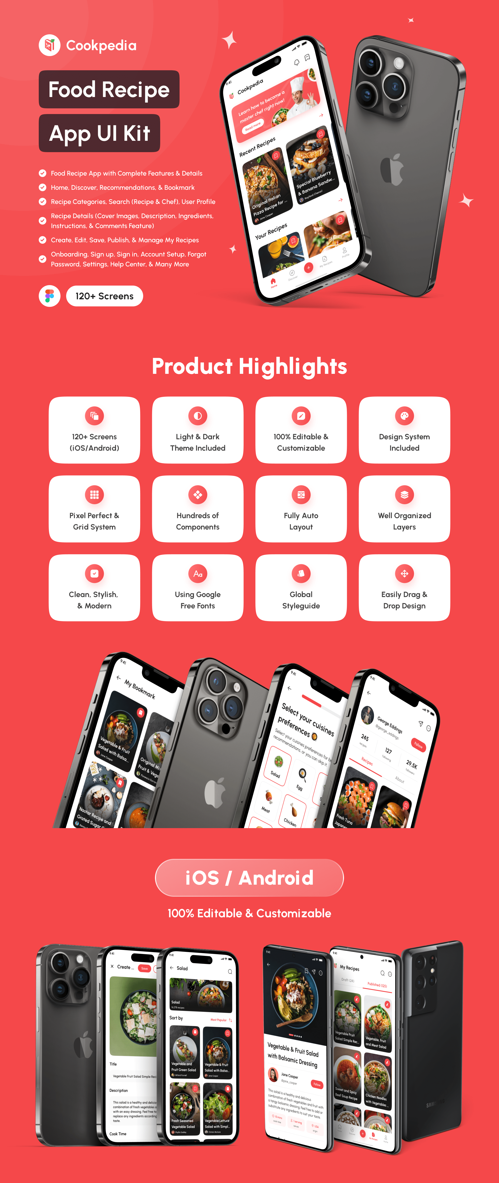 Cookpedia - Food Recipe App UI Kit by Sobakhul Munir Siroj on Dribbble