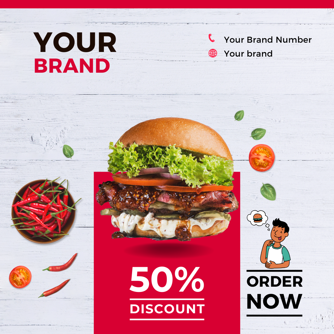 Burger Promotional Template by Raj Singh on Dribbble