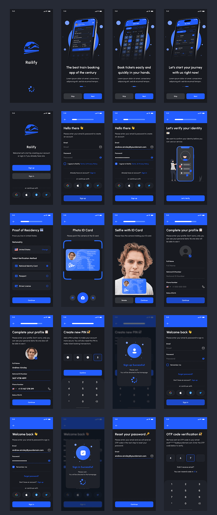 Railify - Train Booking App UI Kit by Sobakhul Munir Siroj on Dribbble