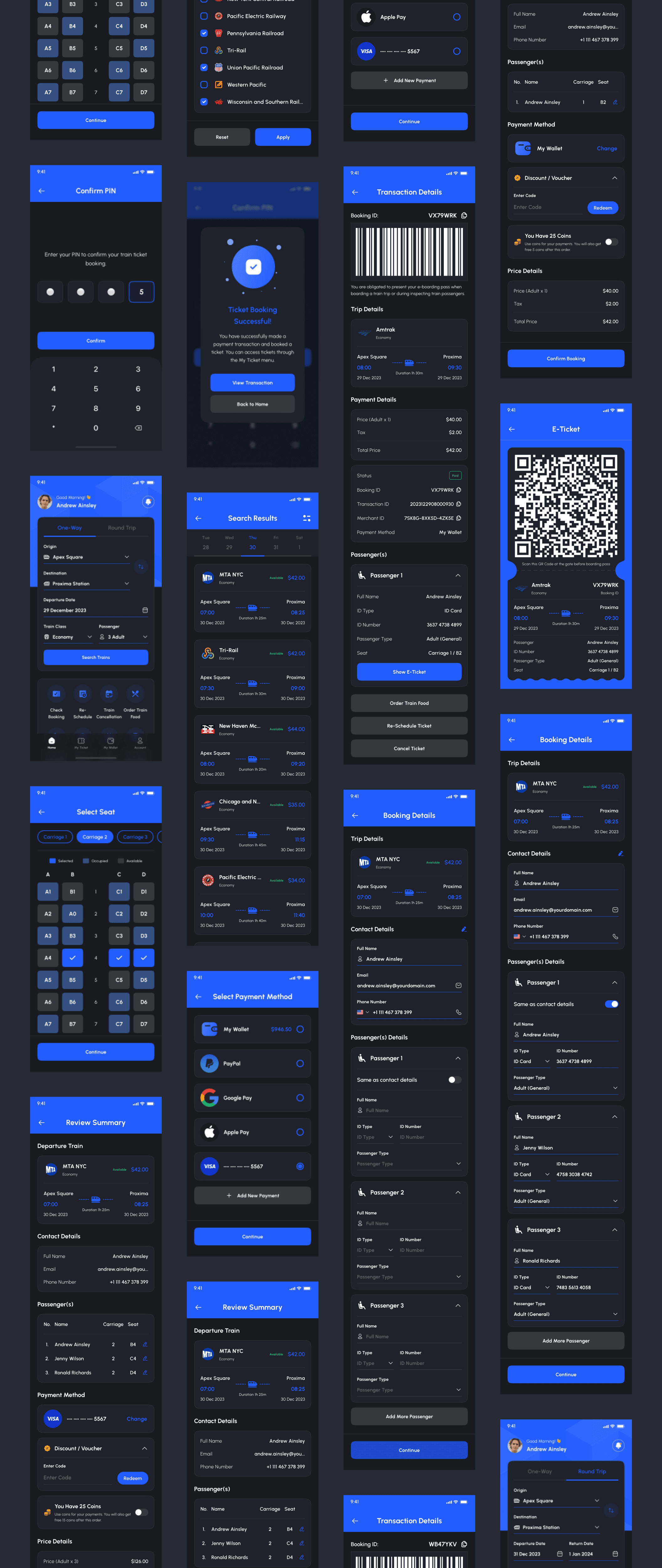 Railify - Train Booking App UI Kit by Sobakhul Munir Siroj on Dribbble