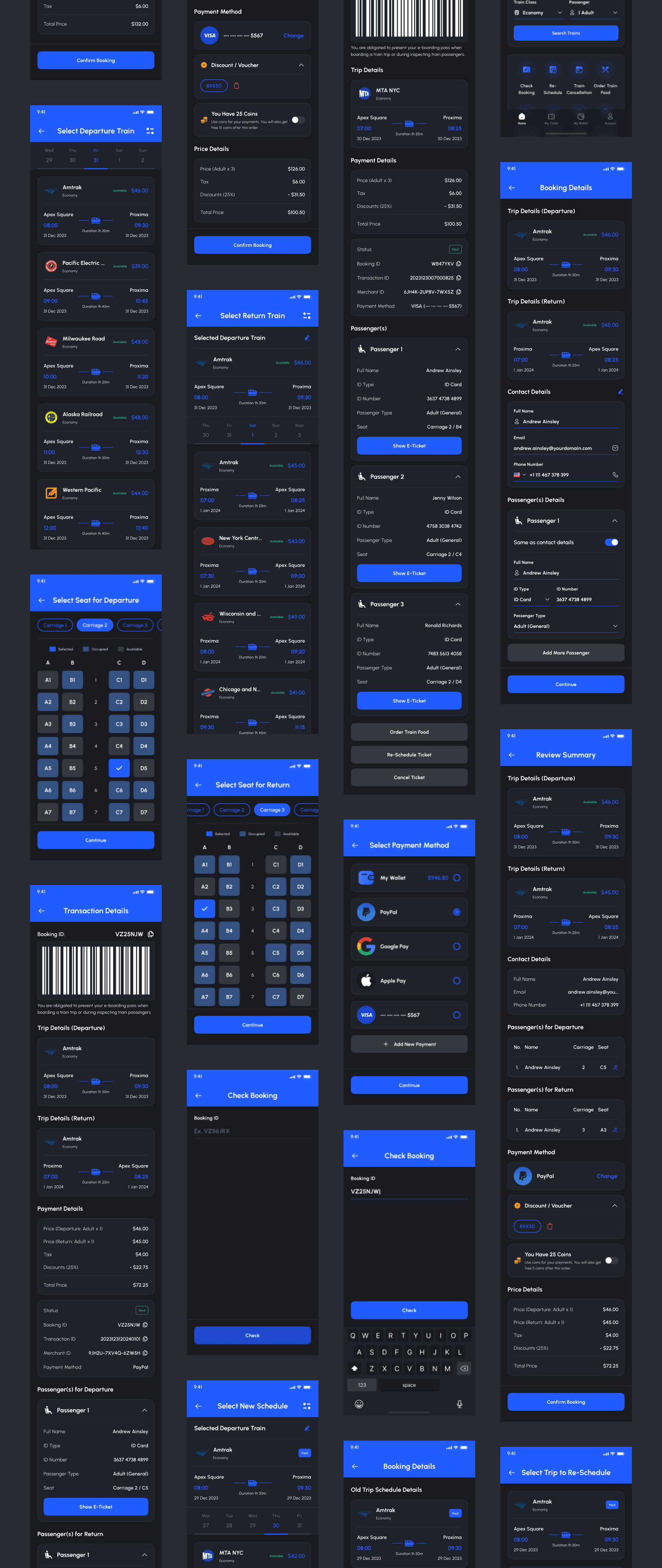Railify - Train Booking App UI Kit by Sobakhul Munir Siroj on Dribbble