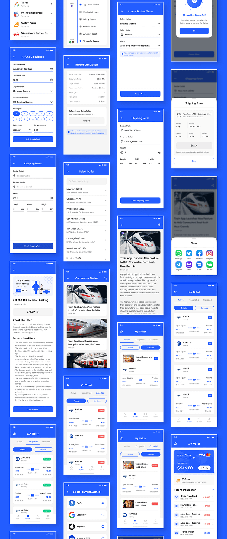 Railify - Train Booking App UI Kit by Sobakhul Munir Siroj on Dribbble